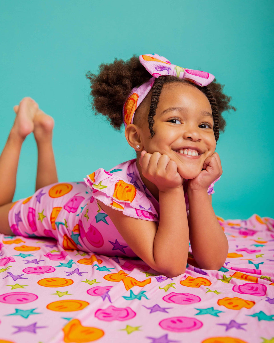 Peachy Power Ruffle Bum Bum Blanket