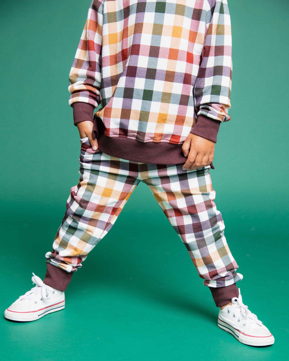 Checkered & Charmed Jogger Set
