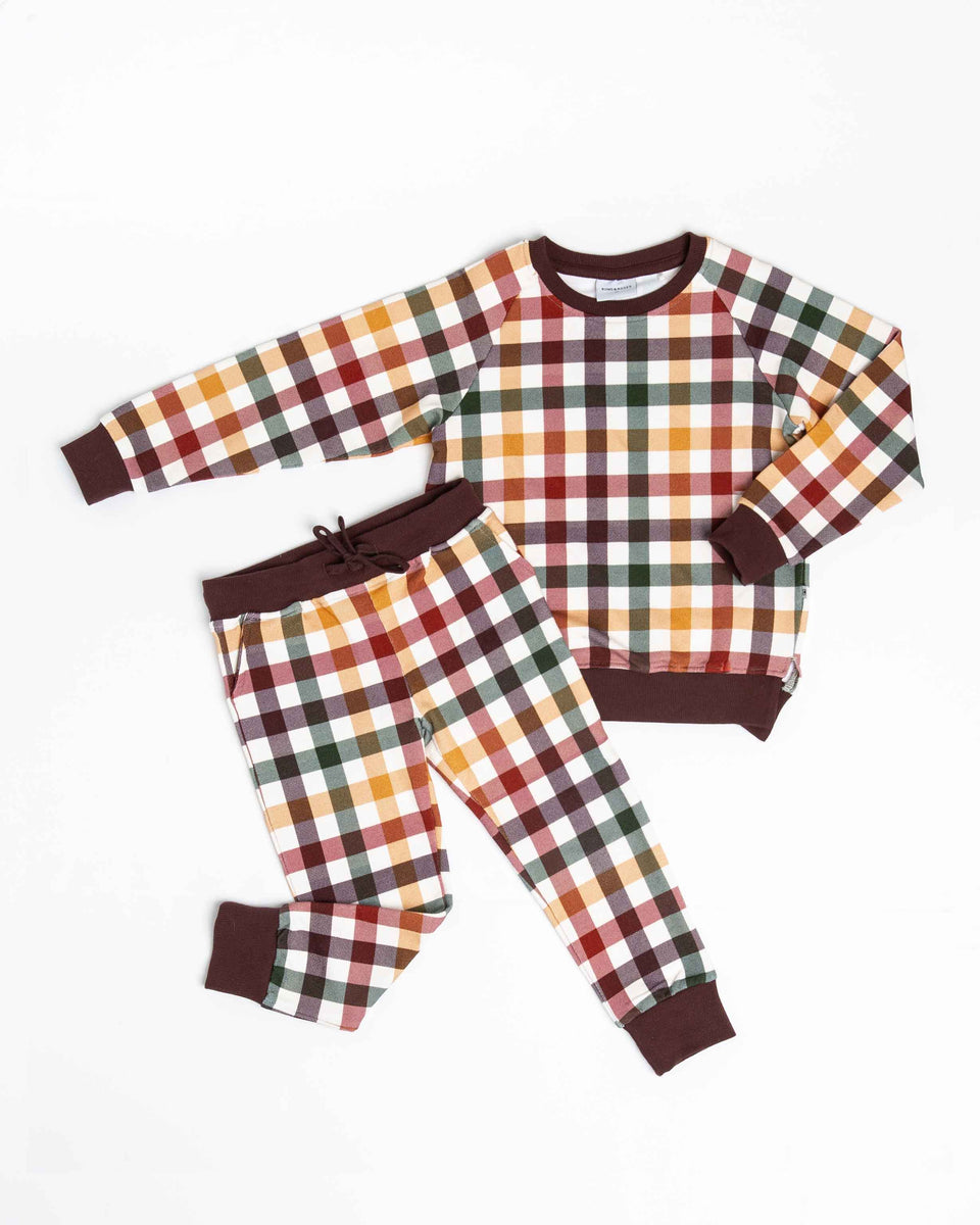 Checkered & Charmed Jogger Set