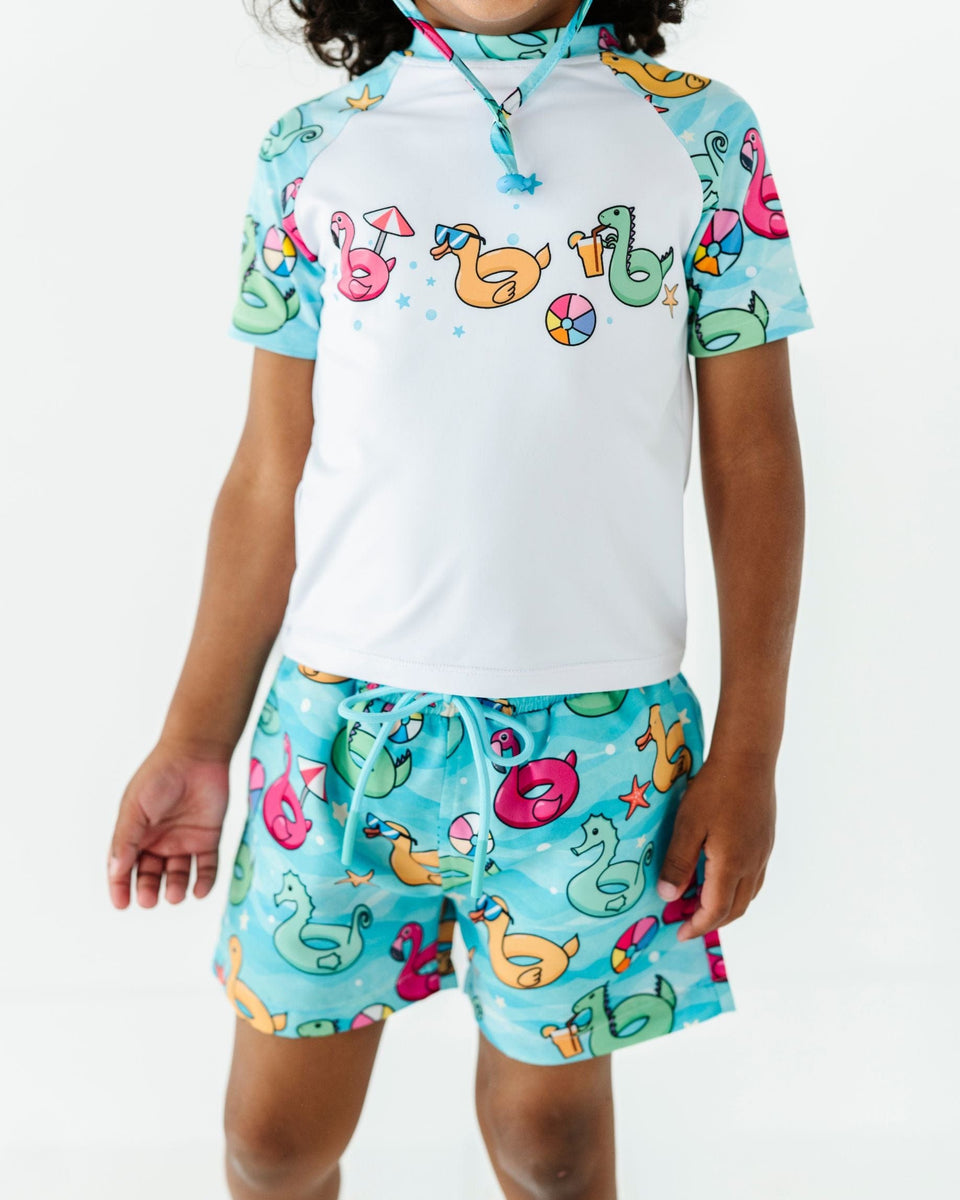 Go With The Float Boys Swim Shorts