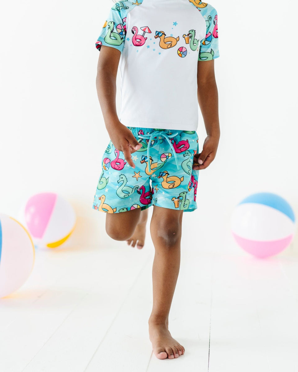 Go With The Float Boys Swim Shorts