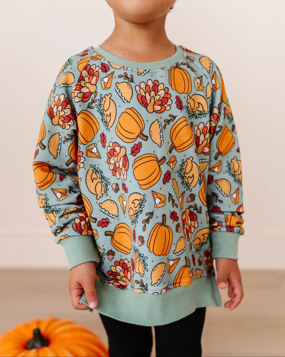 Gobble 'til You Wobble Crew Neck Sweatshirt - Green