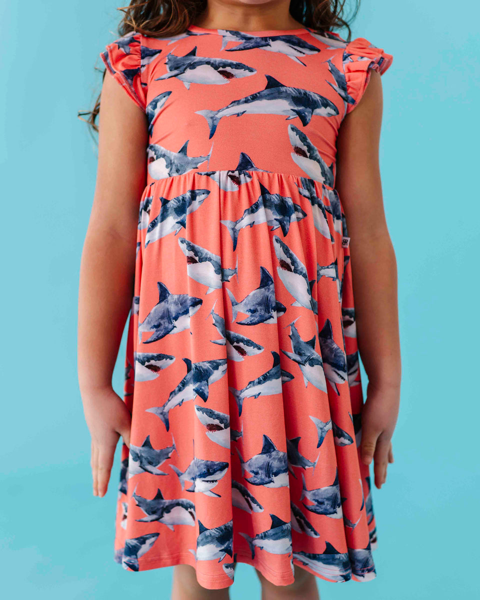 Jaws Dropping Girls Dress & Shorts Set