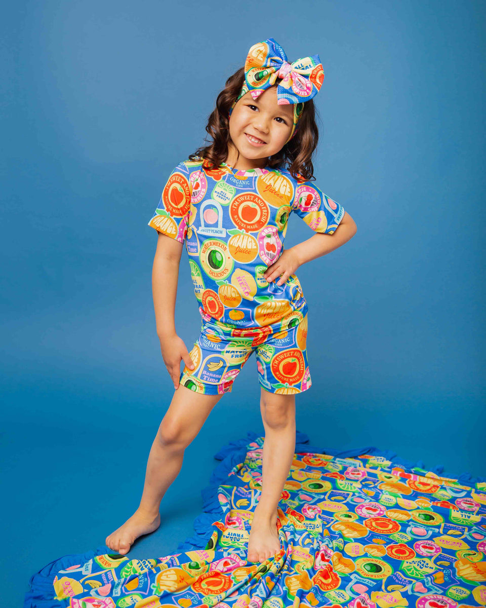 Peel Me Later Short Sleeve Two-Piece Pajama Shorts Set