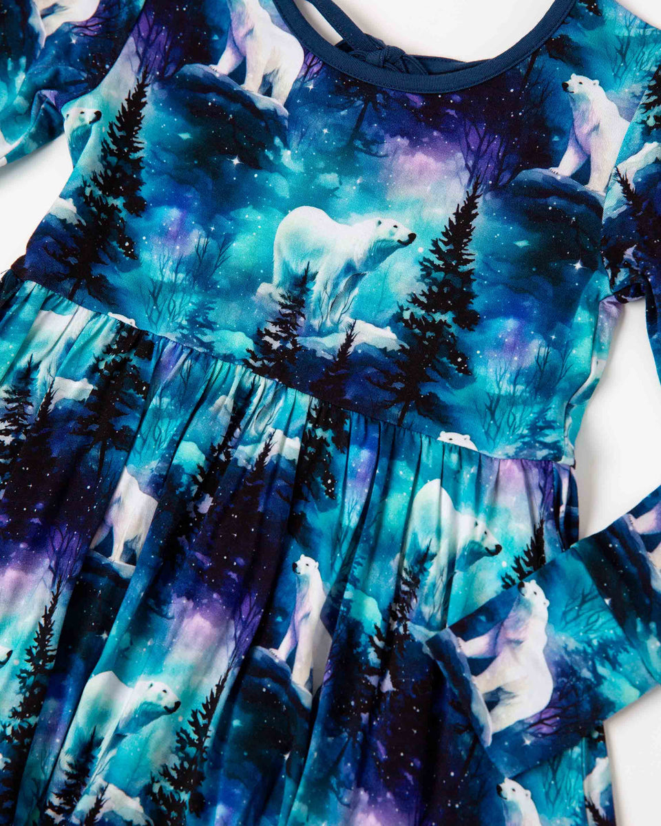 Polar Opposites Long Sleeve Dress & Shorts Set