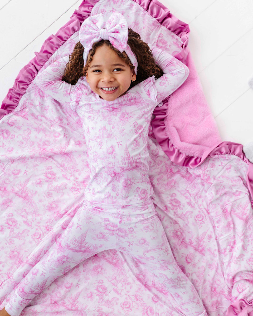 Princess Behavior Two-Piece Pajama Set - Cap Sleeve Ruffle