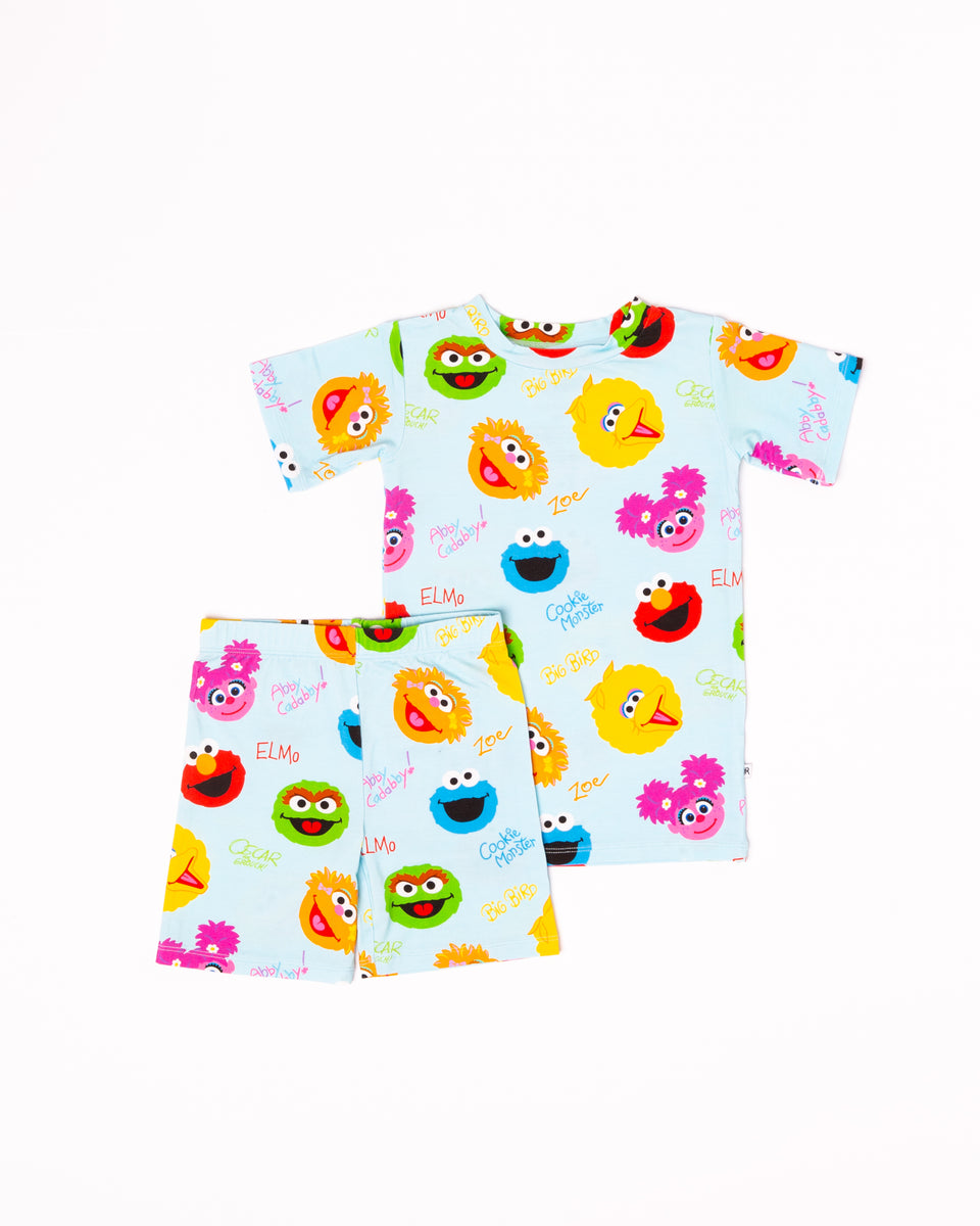 Sesame Street™ Elmo and Friends Short Sleeve Two-Piece Pajama Shorts S