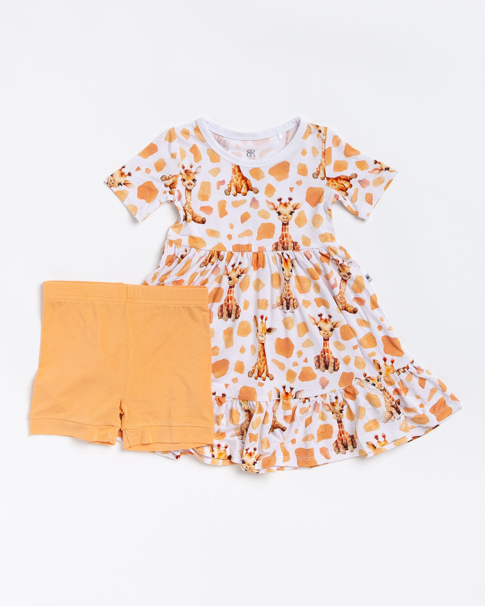 Tall Order Short Sleeve Dress & Shorts Set
