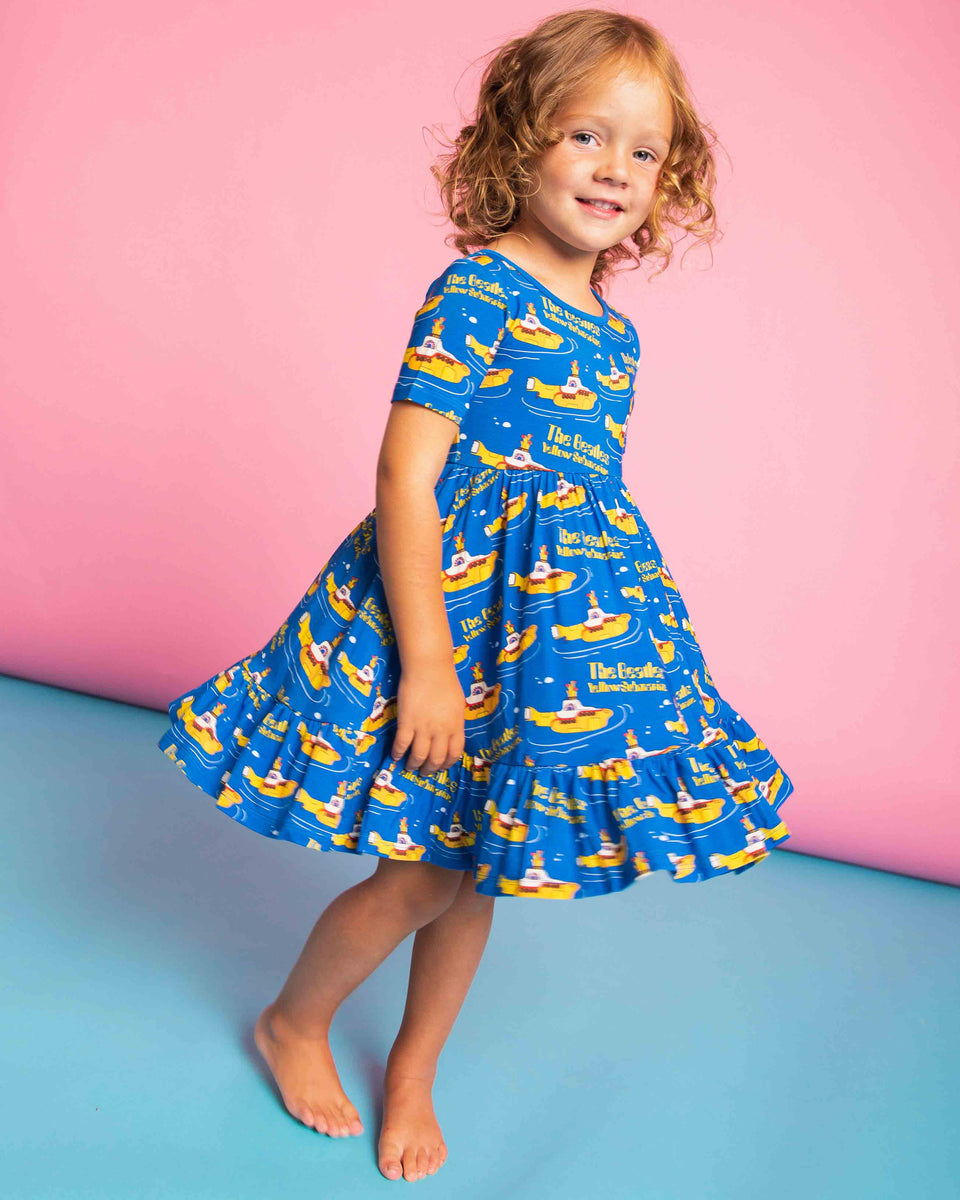 Yellow Submarine™ Short Sleeve Dress & Shorts Set